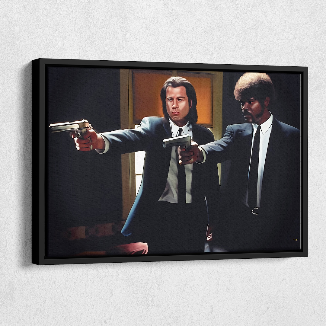 Pulp Fiction Gun Point Framed Poster Wall Art Home Decor Hand Made ...