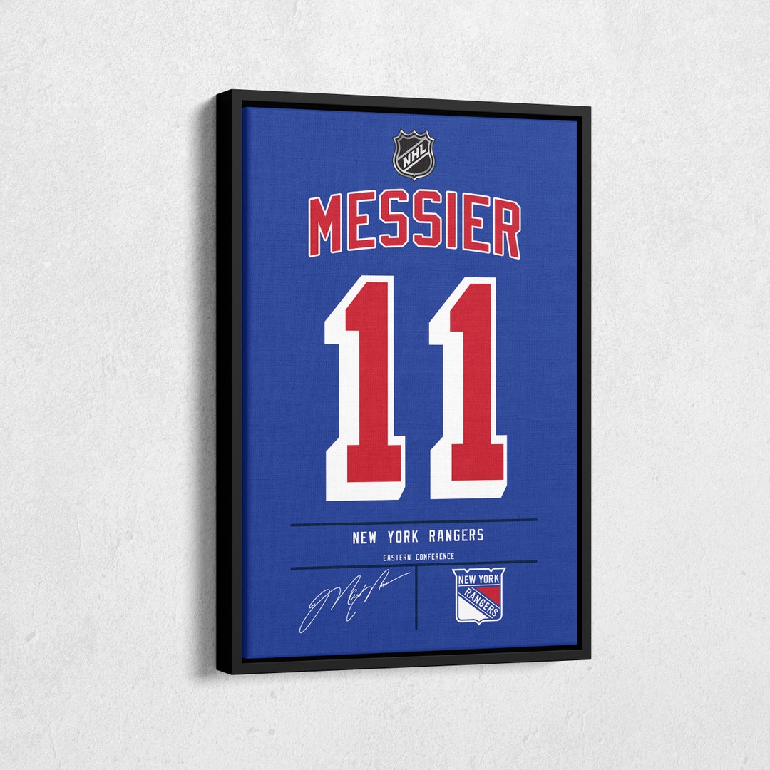 Mark Messier Jersey Art New York Rangers NHL Wall Art Home Decor Hand ...