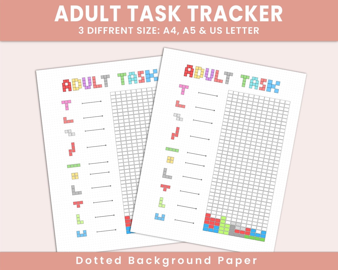 Adulting Tracker, Task Tracker, Adult Task Tracker, Printable Tracker ...