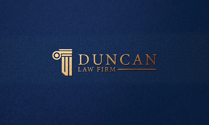Modern Minimalist Law Firm Logo Design: Custom Attorney Monogram - Etsy