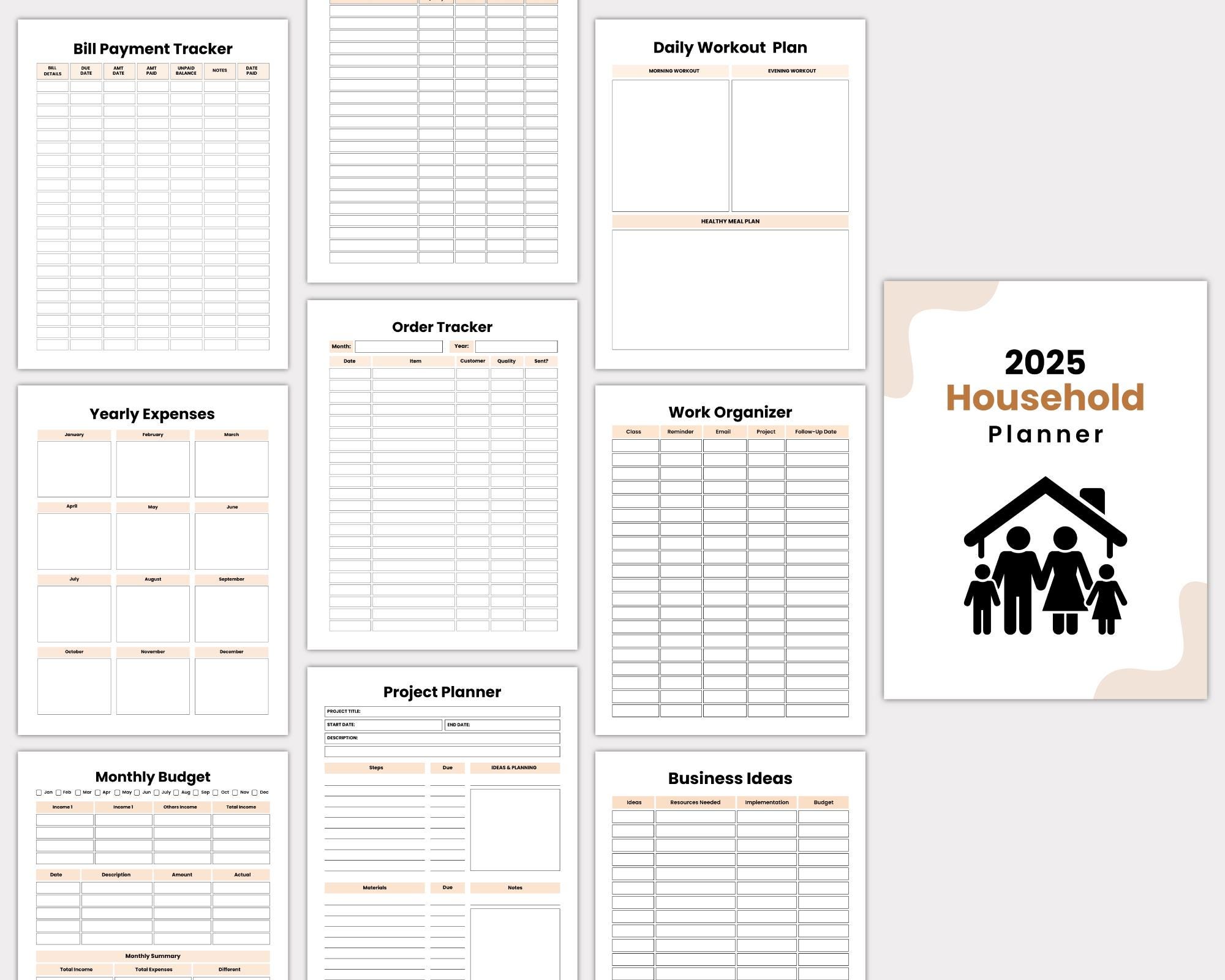 Household Planner | Printable Household Planner | Household Binder ...