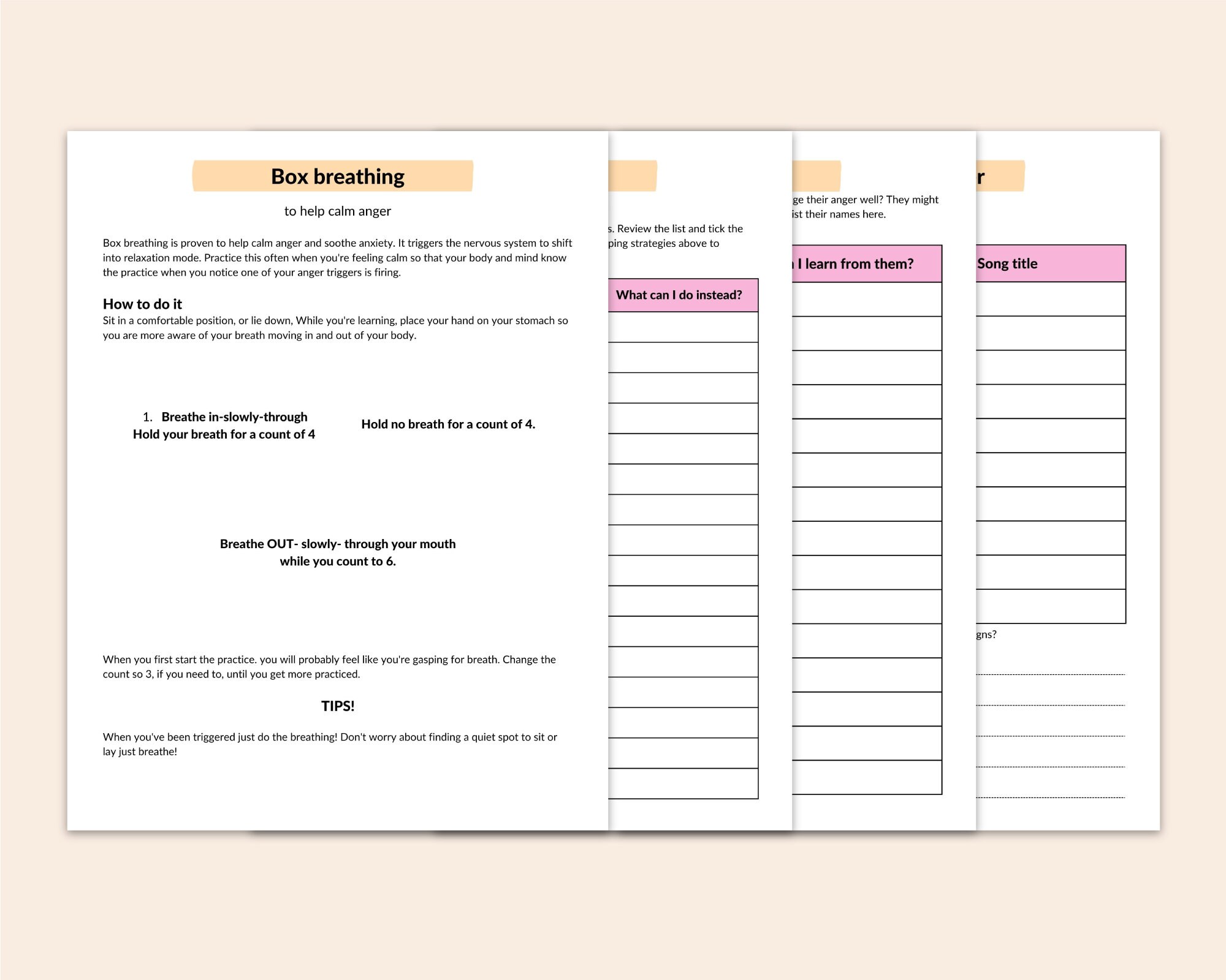 Anger Management Therapy Workbook Editable Canva Template for Adults ...