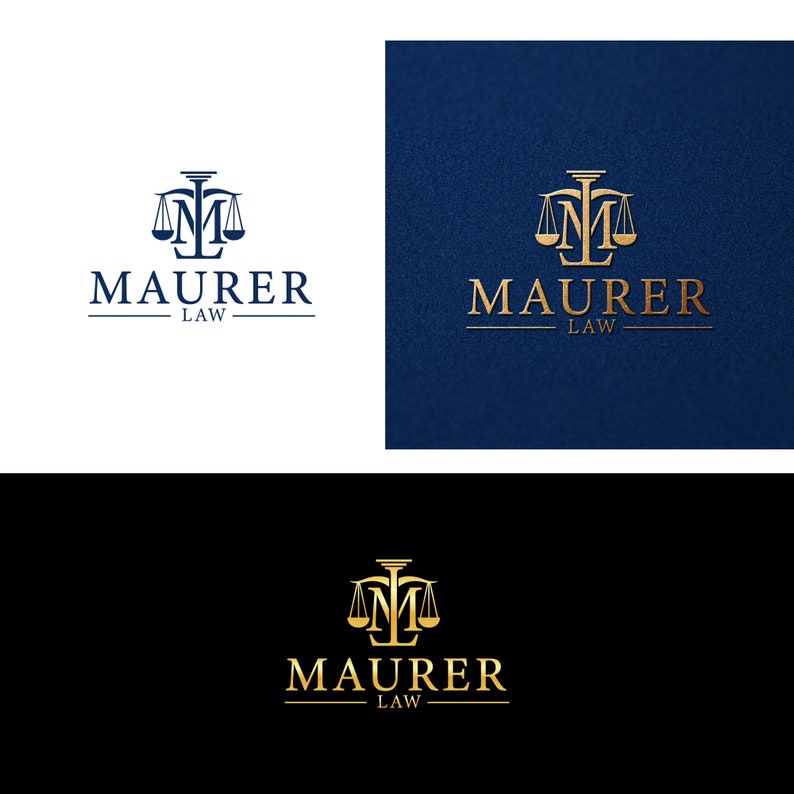 Modern Minimalist Law Firm Logo Design: Custom Attorney Monogram - Etsy
