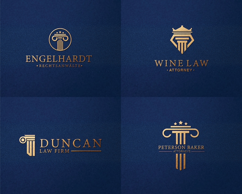 Modern Minimalist Law Firm Logo Design: Custom Attorney Monogram - Etsy