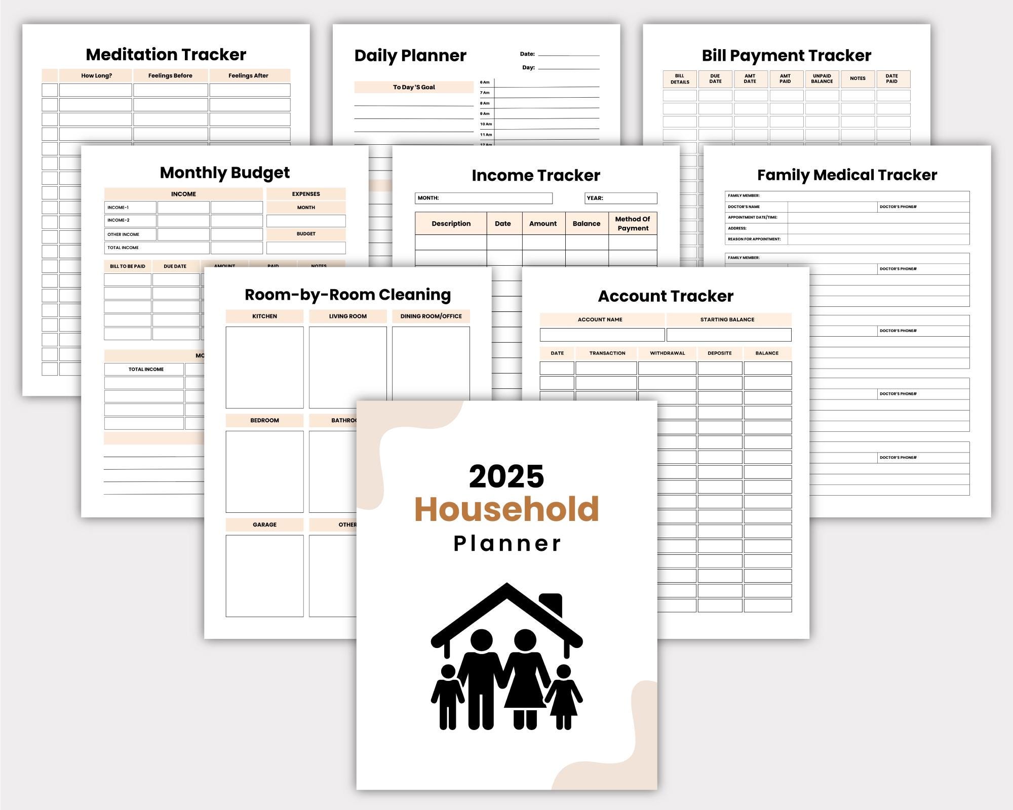 Household Planner | Printable Household Planner | Household Binder ...