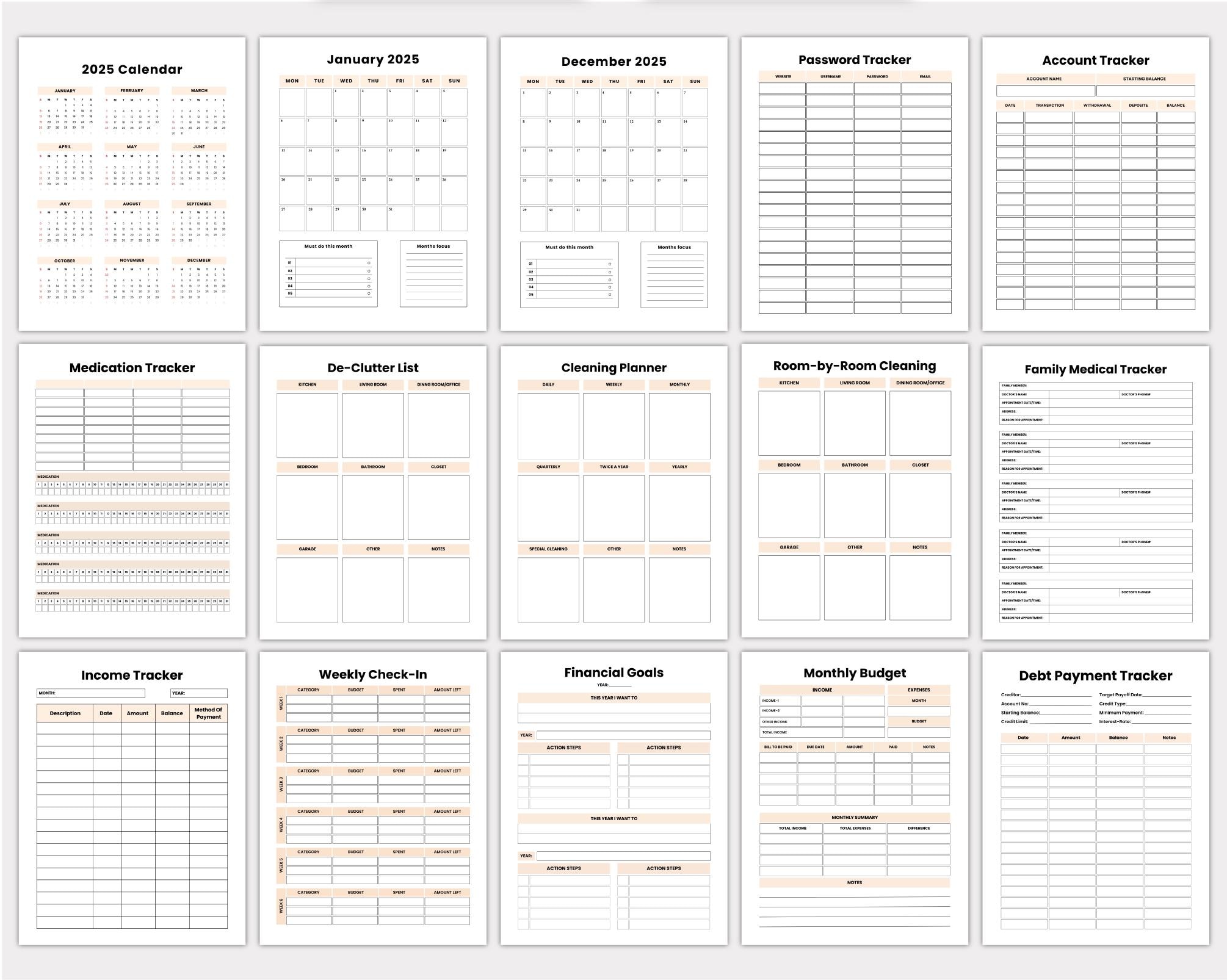 Household Planner | Printable Household Planner | Household Binder ...