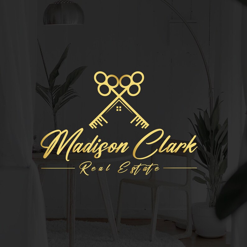 Premade Luxury Real Estate Logo Design, Realtor Logo, Golden Real ...