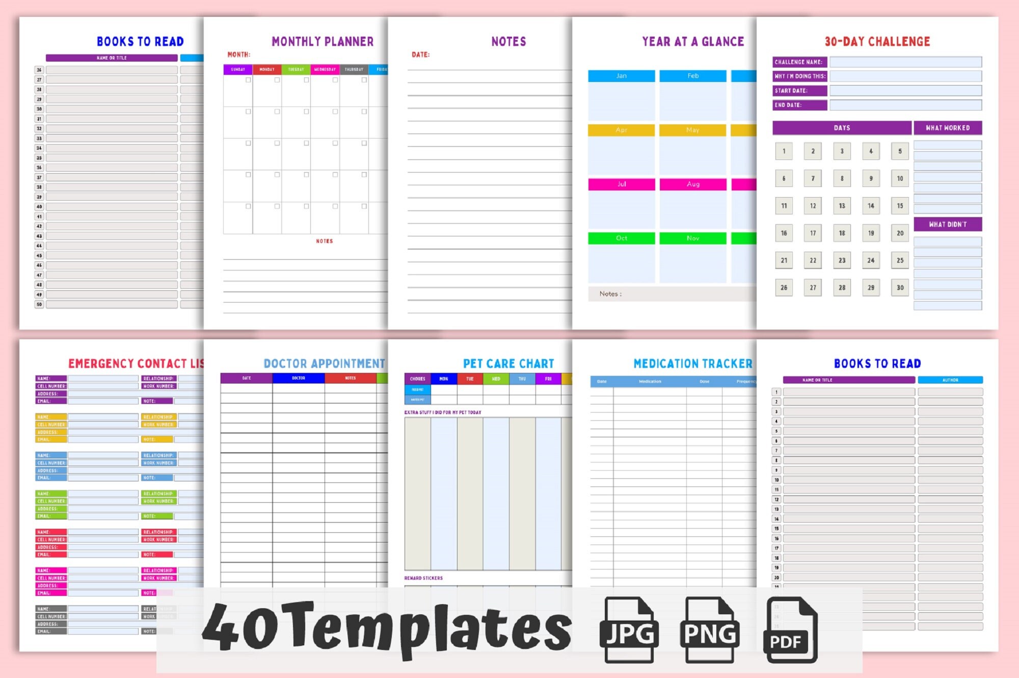 Printable ADHD Canva Editable Planner for Kids KDP Interior Template ...