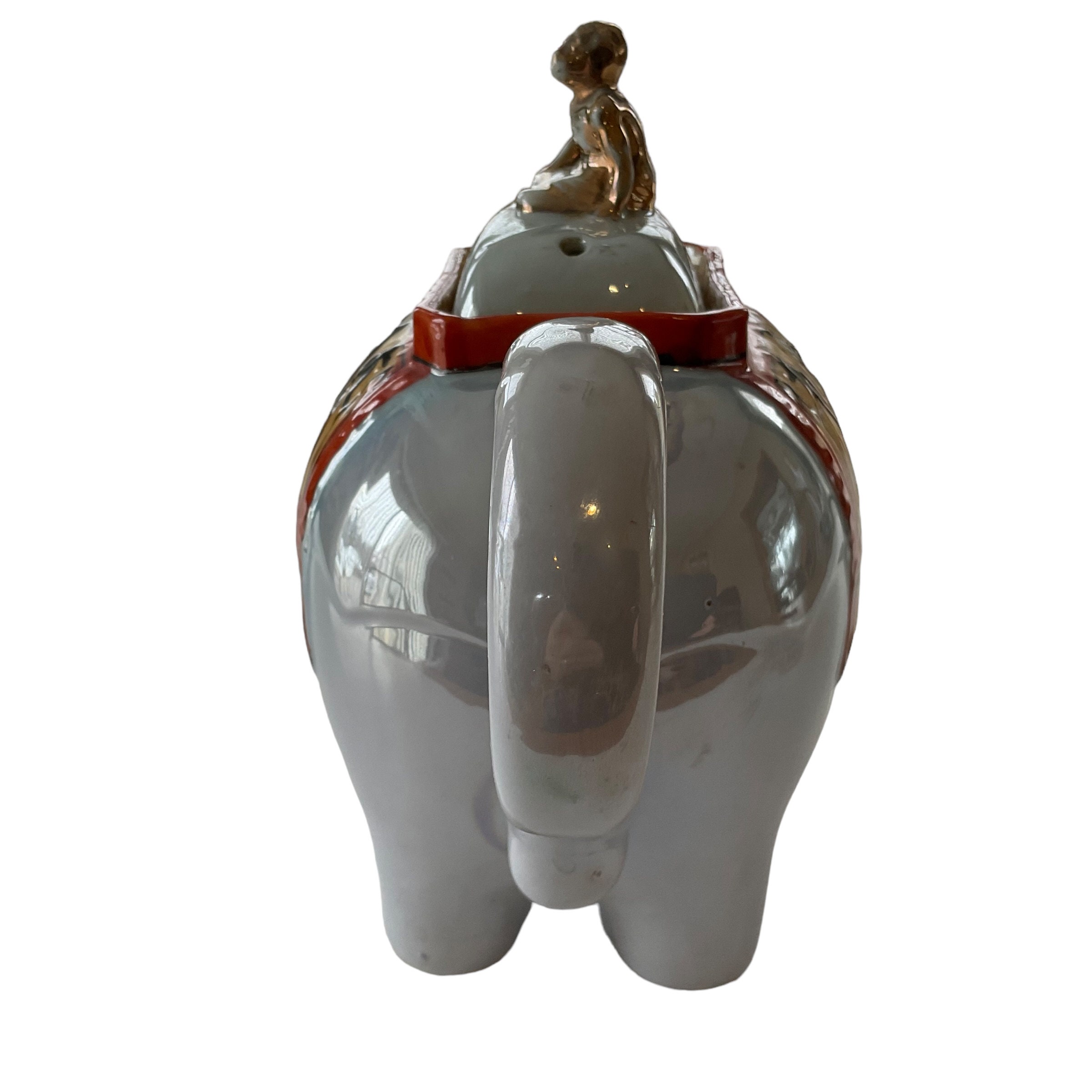 Vintage 1930’s Lusterware Elephant Teapot - With Boy Rider on Lid ...
