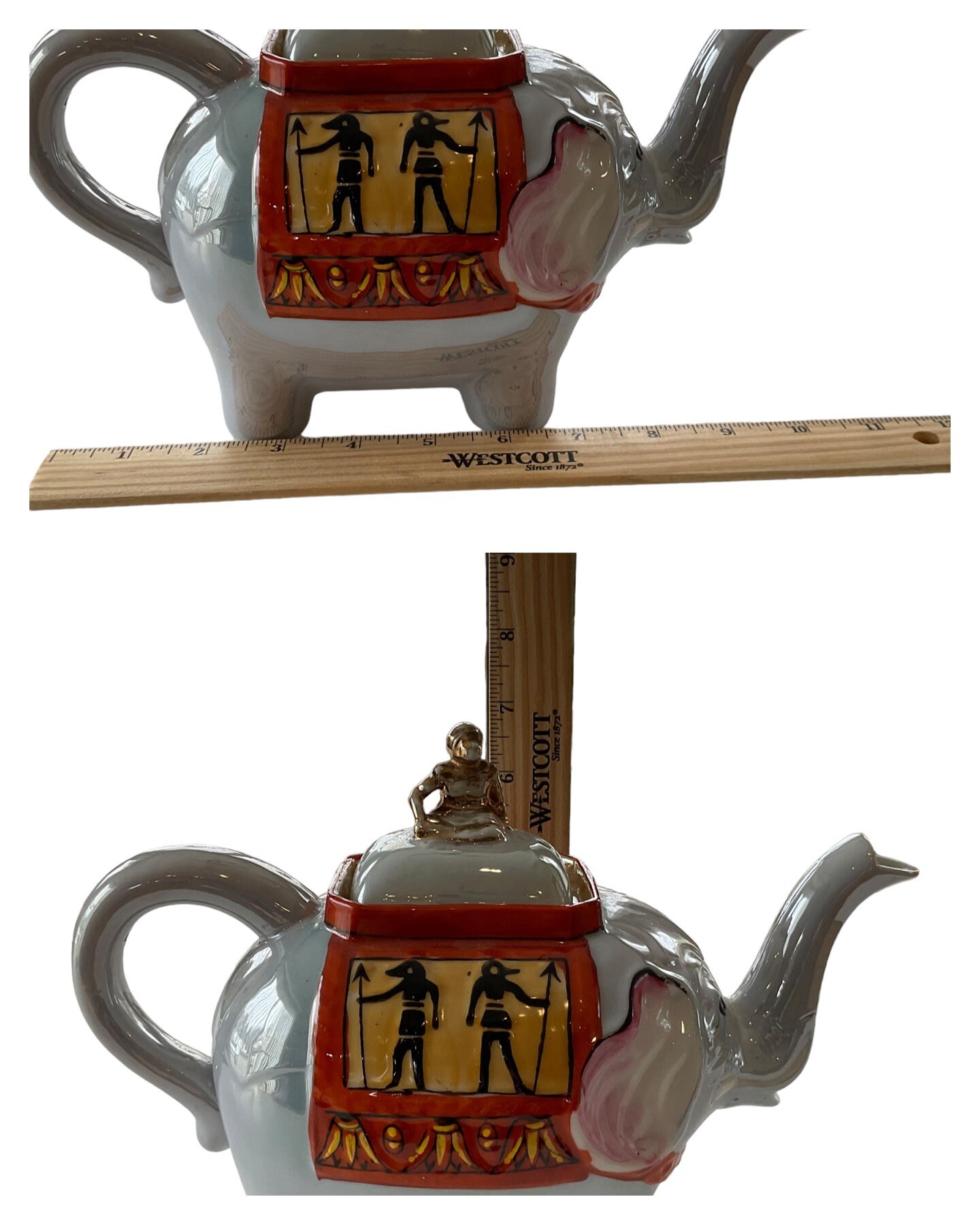 Vintage Lusterware Elephant Teapot – 1930s Japan, Boy Rider Lid - Etsy