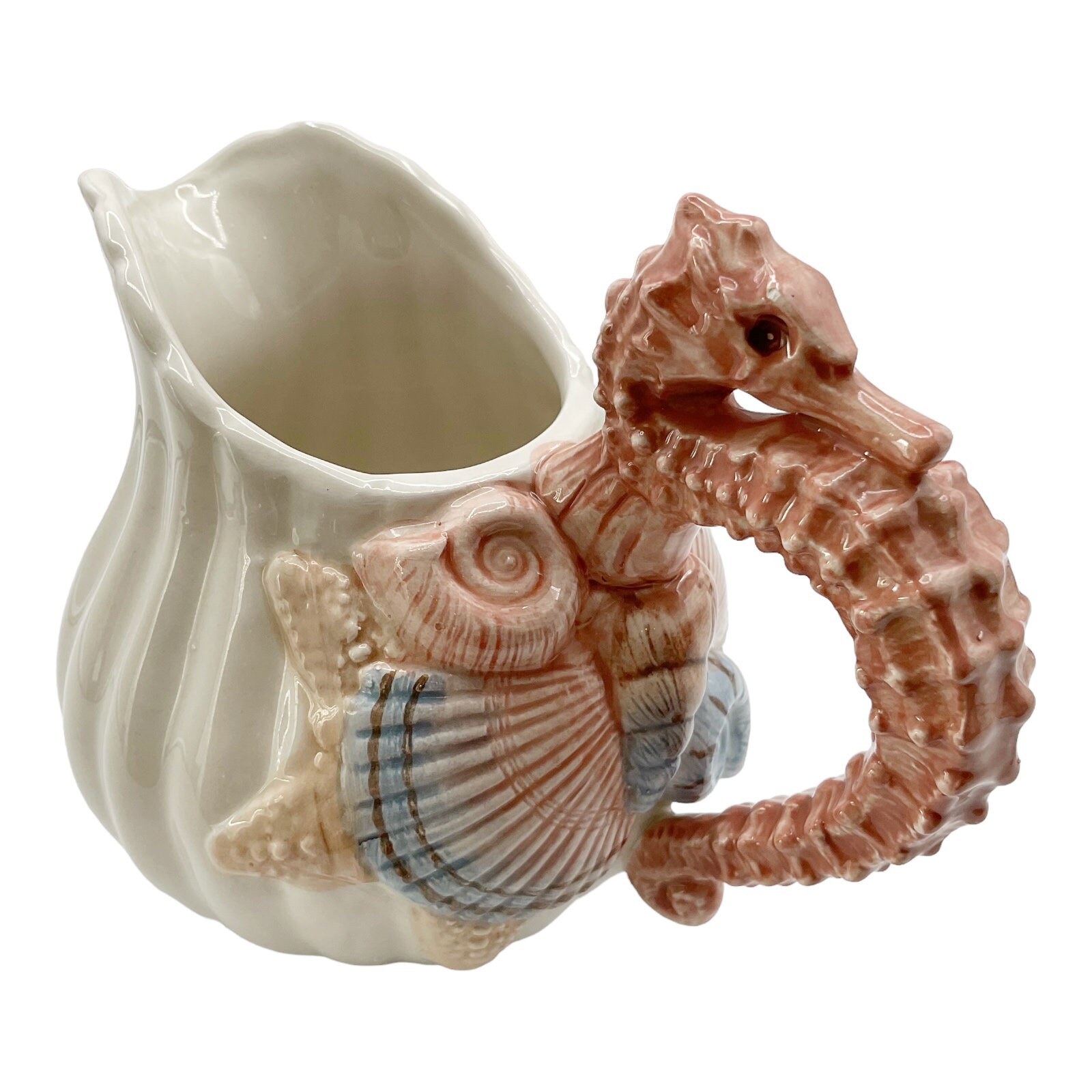Fitz and Floyd Nautical Seashells Tea Set Teapot Sugar & Creamer ...