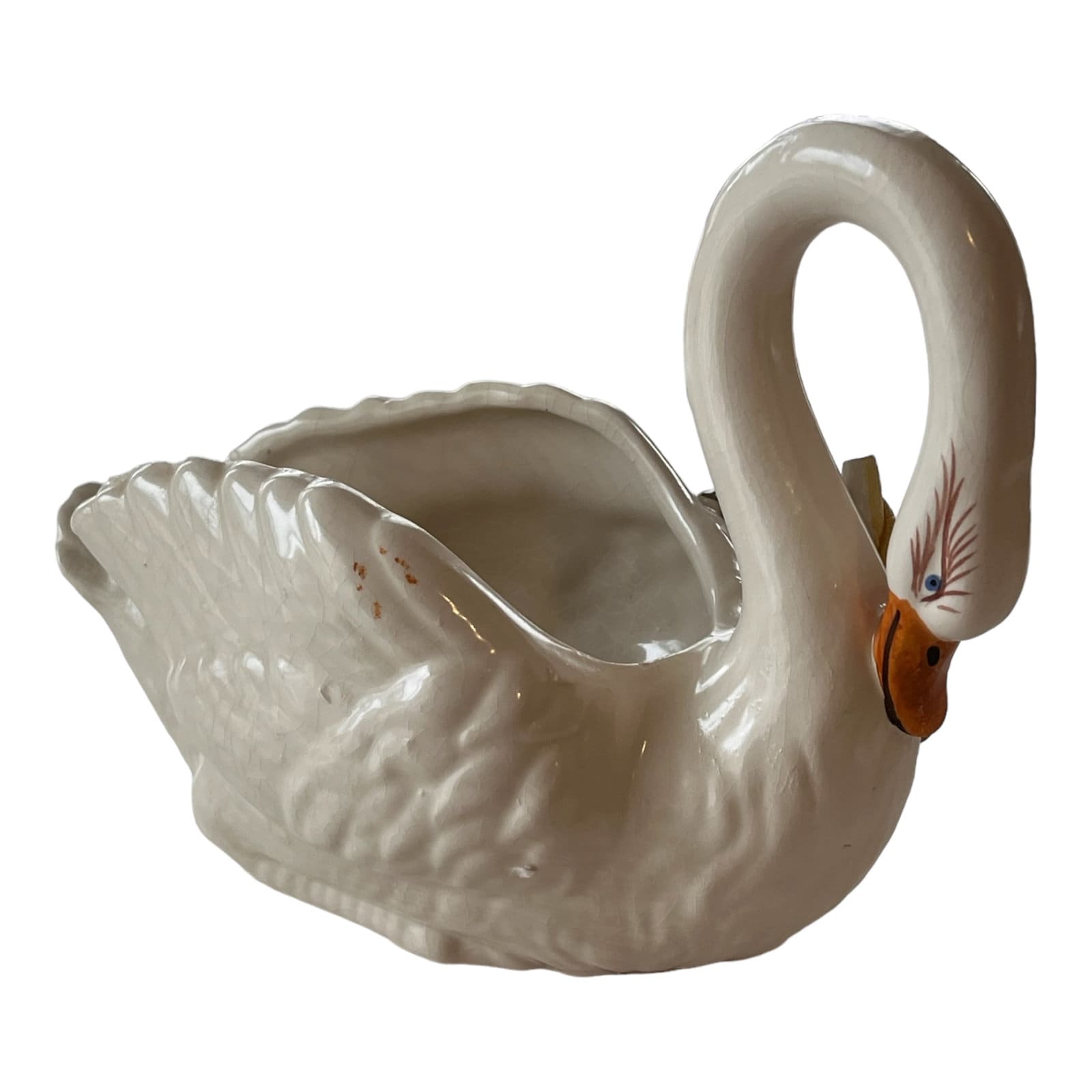 Vintage Italian Capodimonte Swan Planter Made by Bassano Porcelain Swan ...