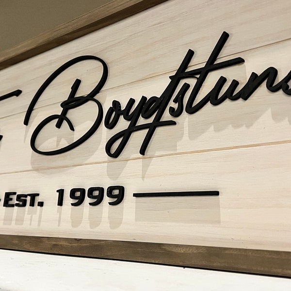 Family Name Sign - Etsy