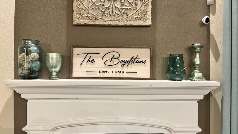 Premium Custom Solid Wood Family Name Sign - Etsy