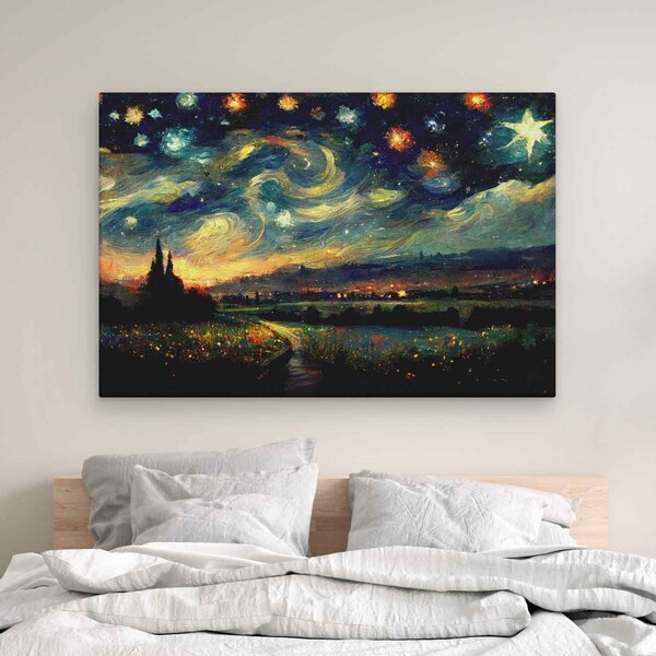Starry Sky Painting - Etsy