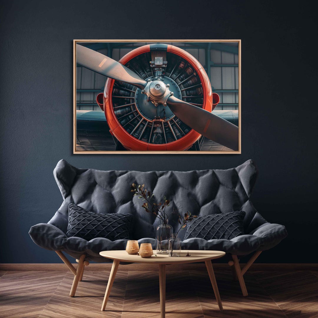 Vintage Airplane Propeller Acrylic Wall Art Canvas Print, Gift for ...