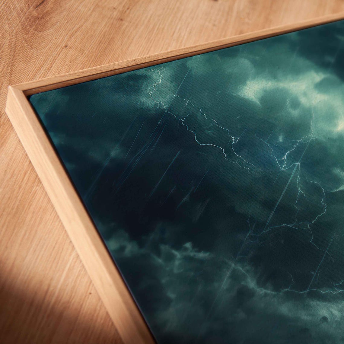 Thor Holding Mjolnir Standing in Stormy Sky Wall Art Canvas Print ...