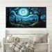 Spooky Halloween Starry Night Van Gogh Inspired Impressionist Wall Art ...