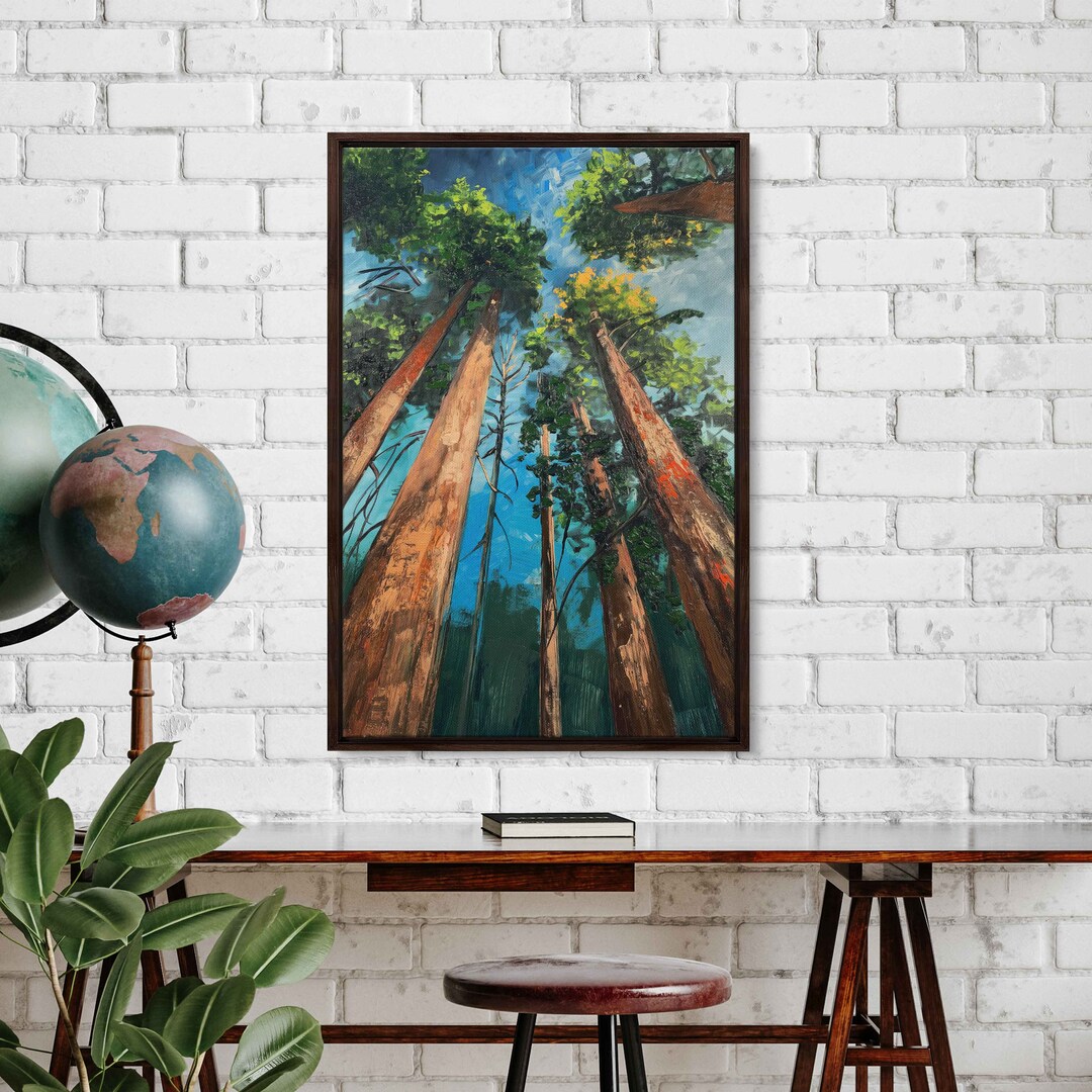 Acrylic Redwood Forest Wall Art Canvas Print, Gift for Nature Lover ...