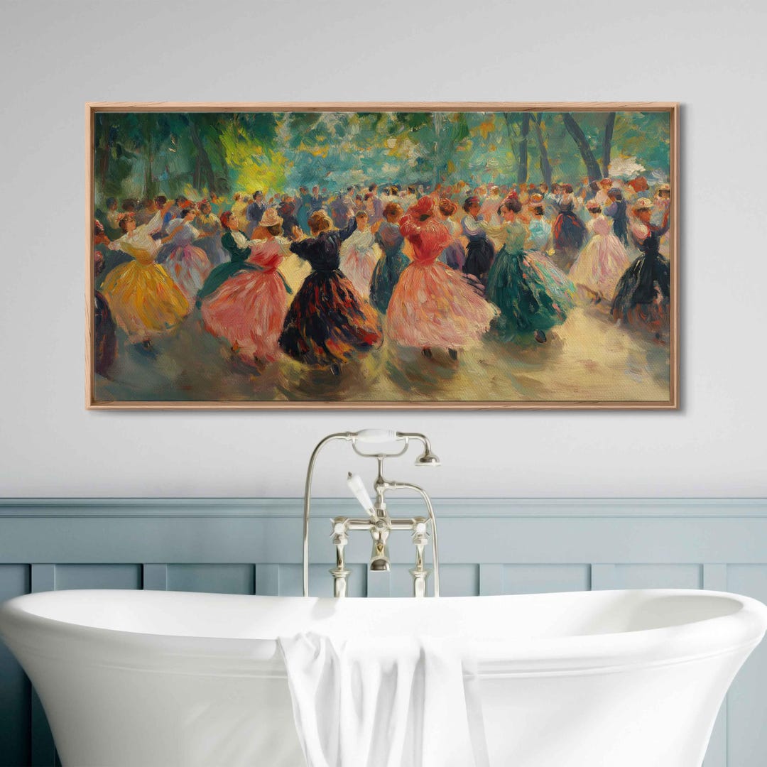 Colorful Festival Dancers, Wall Art Canvas Print, Impressionist Dance ...