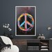 Pop Art Peace Sign Acrylic Wall Art Canvas Print, Trendy Painting ...