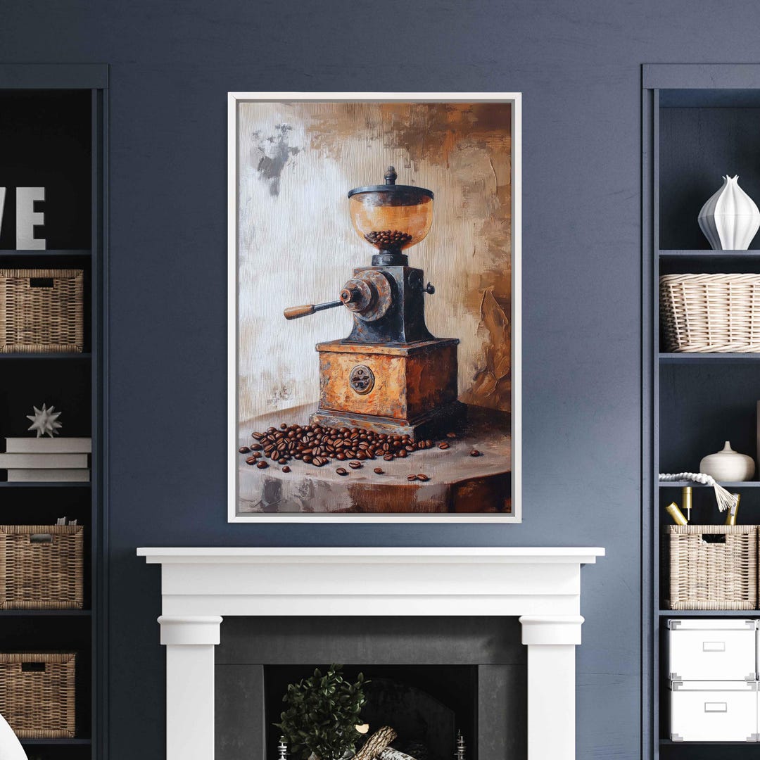 Vintage Coffee Grinder Wall Art Canvas Print, Coffee Lover, Kitchen ...