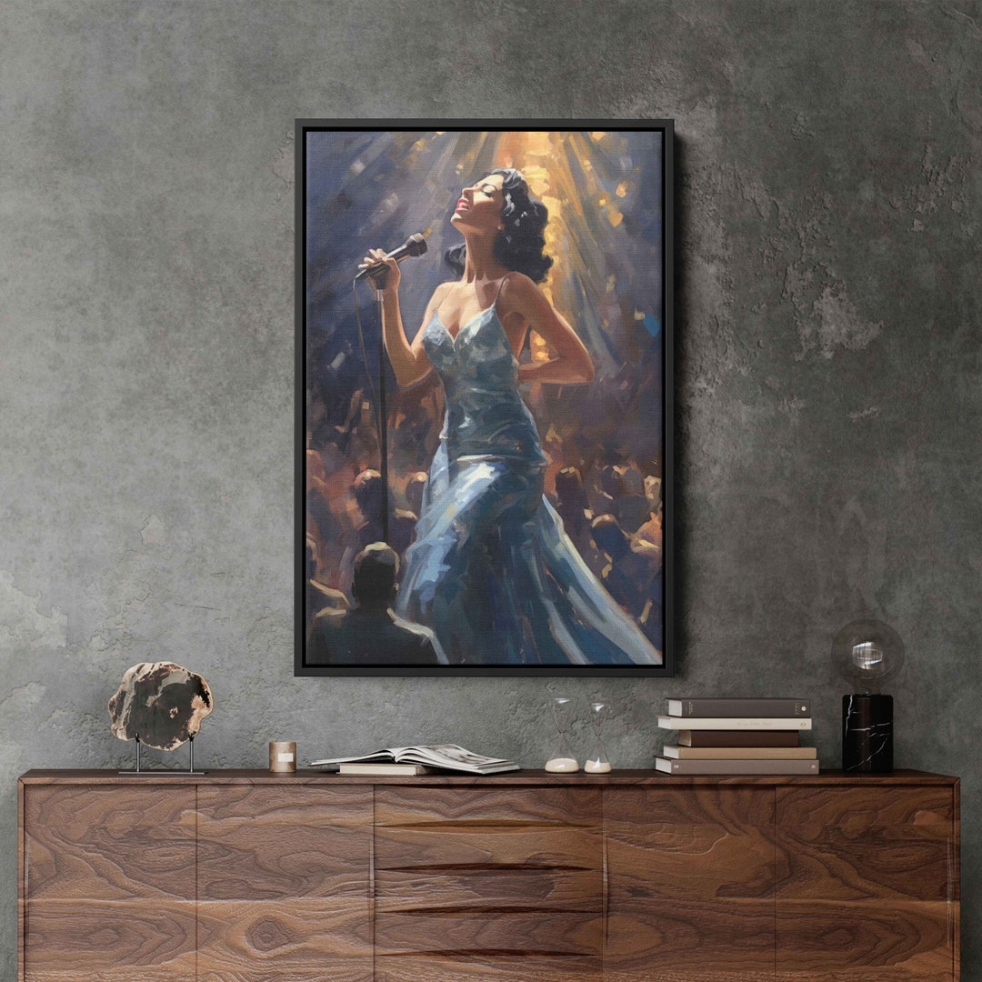 Woman Opera Singer Watercolor Wall Art Canvas Print, Gift for Singer ...