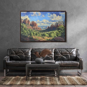 Cathedral Rock Sedona Arizona Broad Landscape Wall Art Canvas Print ...
