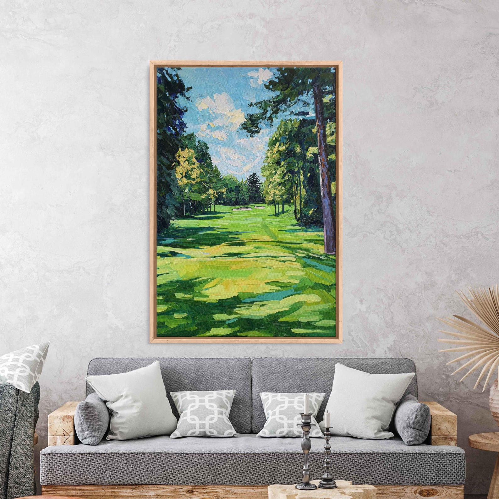 Merion Golf Course Oil Wall Art Canvas Print, Picturesque Fairways ...