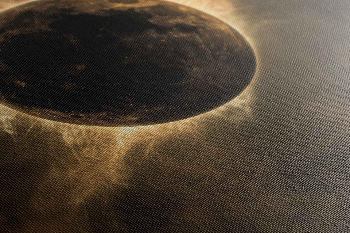 Solar Eclipse Wall Art Canvas Print, Celestial Phenomenon, Moon Sun ...