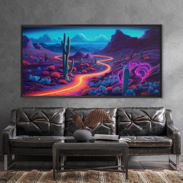 Neon Canvas Art - Etsy