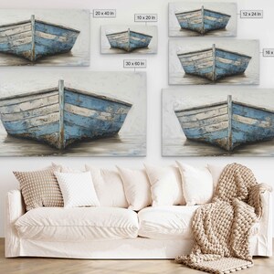 Rustic Wooden Boat Hull Wall Art Canvas Print, Gift for Sailor, Sailing ...