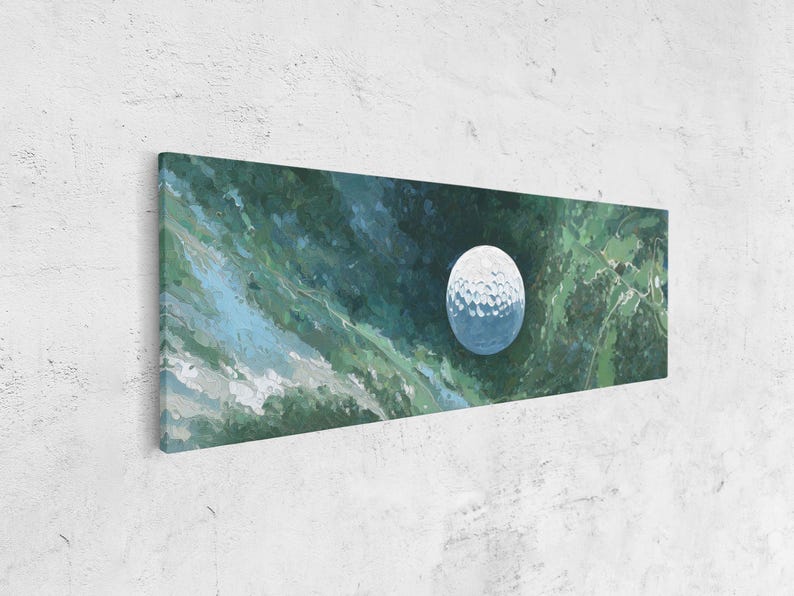 Aerial Perspective Golf Ball, Wall Art Canvas Print, Imaginative ...