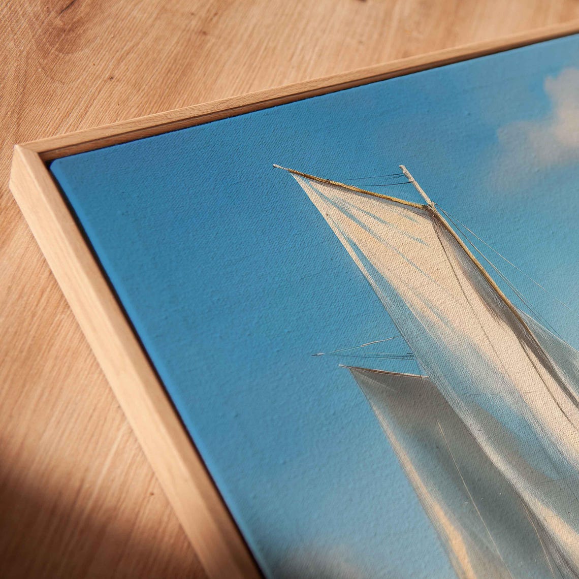 Sailboat Sailing in the Ocean Acrylic Wall Art Canvas Print, Gift for ...
