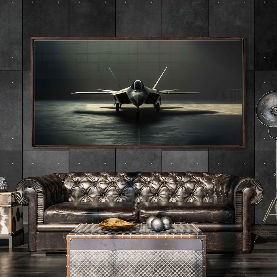 Modern Stealth Fighter Jet Photography Wall Art Canvas Print ...