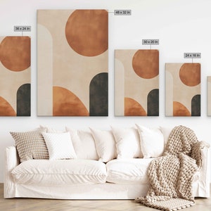 Neutral Desert Color Boho Style Wall Art Canvas Print, Minimalist ...