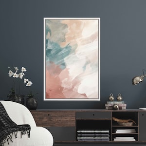 Soft Muted Pastel Color Brush Strokes Minimalist Abstract Wall Art ...
