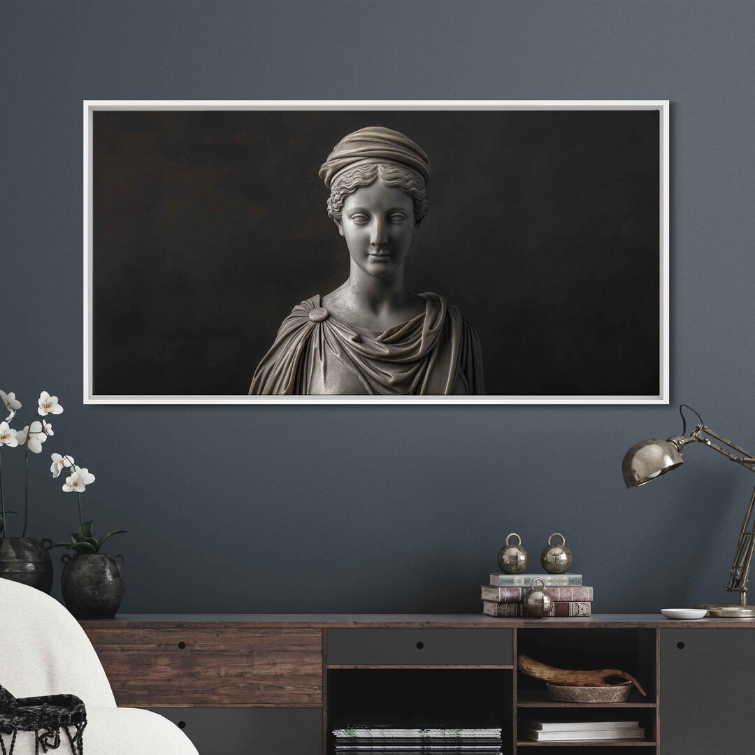 Greek Queen Hera Statue Photograph Wall Art Canvas Print, Greek ...