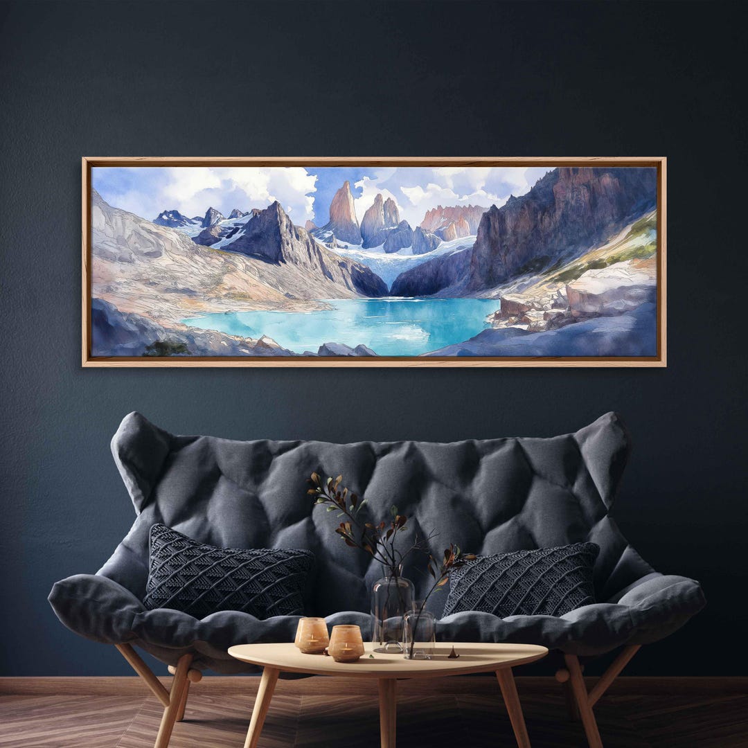 Glacial Lakes of Patagonia, Wall Art Canvas Print, Turquoise Waters ...
