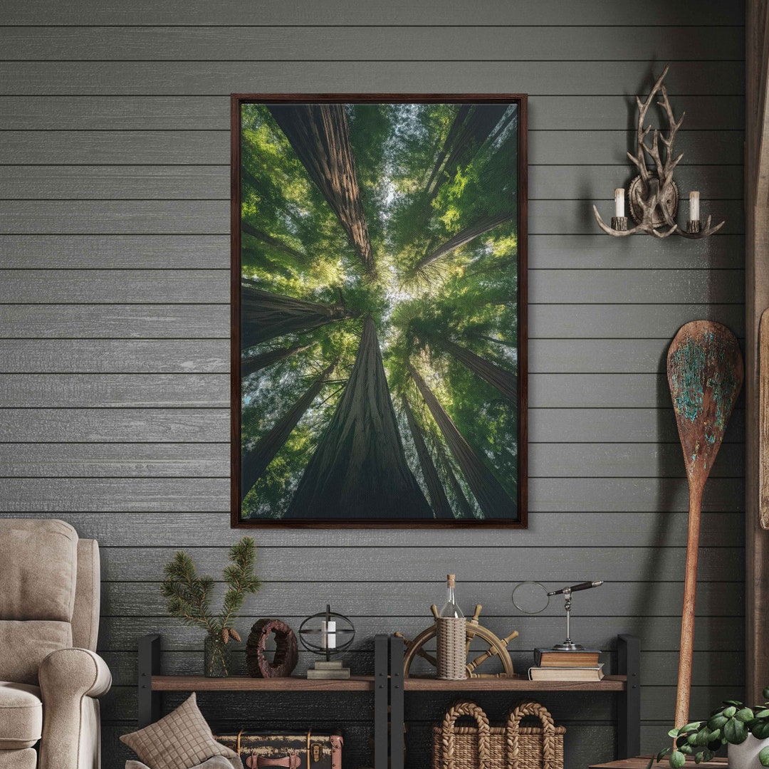 Acrylic Redwood Forest Wall Art Canvas Print, Gift for Nature Lover ...