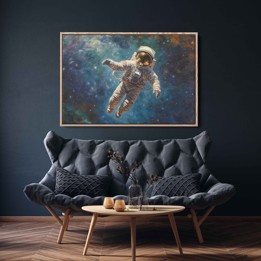 Astronaut Floating Through Space Wall Art Canvas Print, Space Man, Gift ...