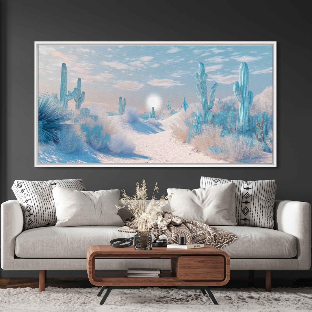 Mystical Opalescent Dunes, Wall Art Canvas Print, Glittering Sand ...