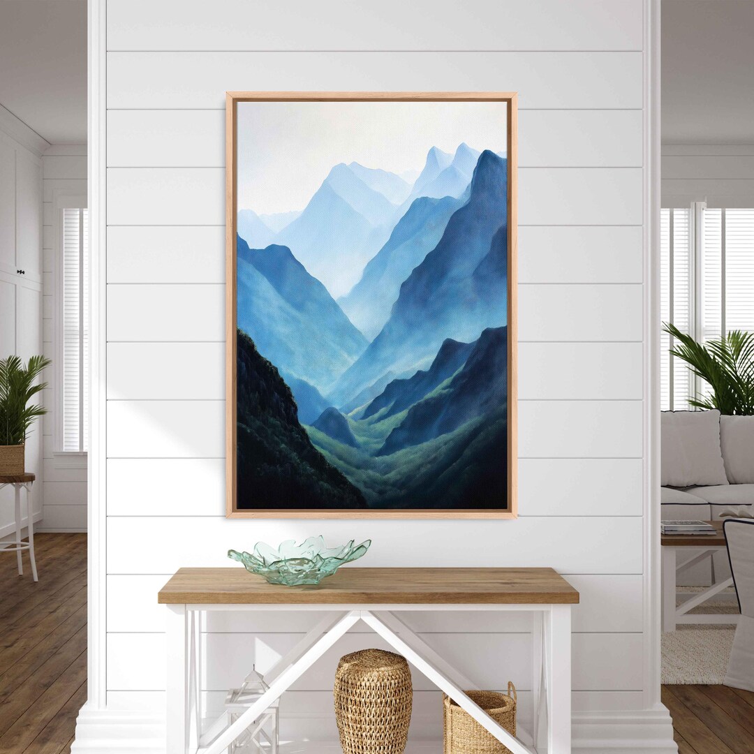 Andes Mountains Painting, Wall Art Canvas Print, Lush Valleys, Dramatic ...
