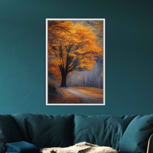 Giant Maple Tree With Fall Foliage Wall Art Canvas Print, Autumn Colors ...