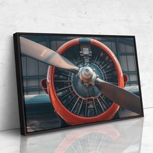 Vintage Airplane Propeller Acrylic Wall Art Canvas Print, Gift for ...