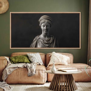 Greek Queen Hera Statue Photograph Wall Art Canvas Print, Greek ...