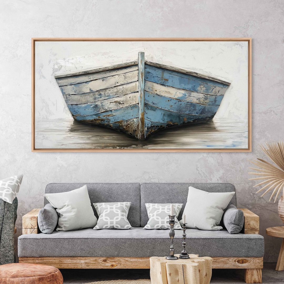 Rustic Wooden Boat Hull Wall Art Canvas Print, Gift for Sailor, Sailing ...