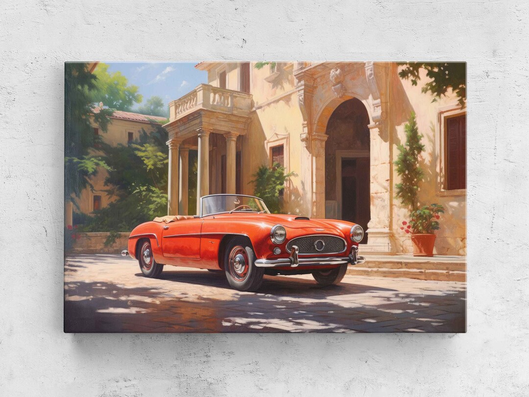 Classic Car, Framed Canvas Print, Ready to Hang - Etsy