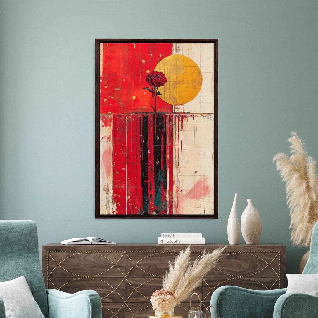 Surreal Dancing Water Droplets, Wall Art Canvas Print, Whimsical ...