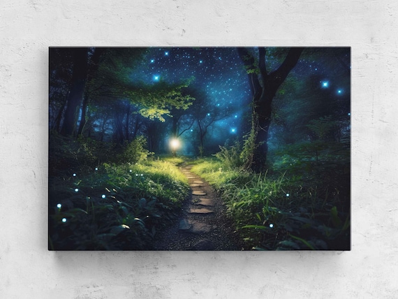 Moonlit Forest Path